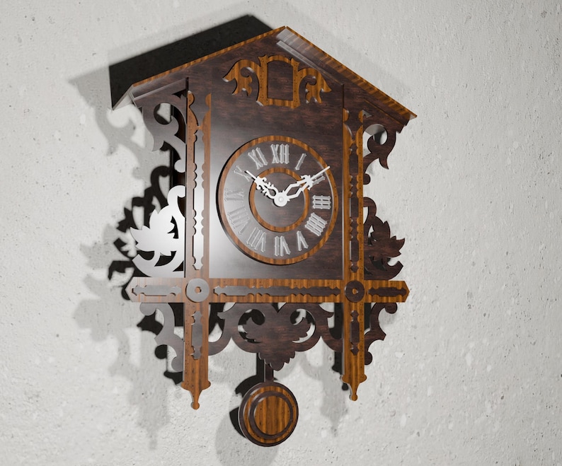 Cuckoo Clock. Laser Cut Design – Digital Download - Etsy