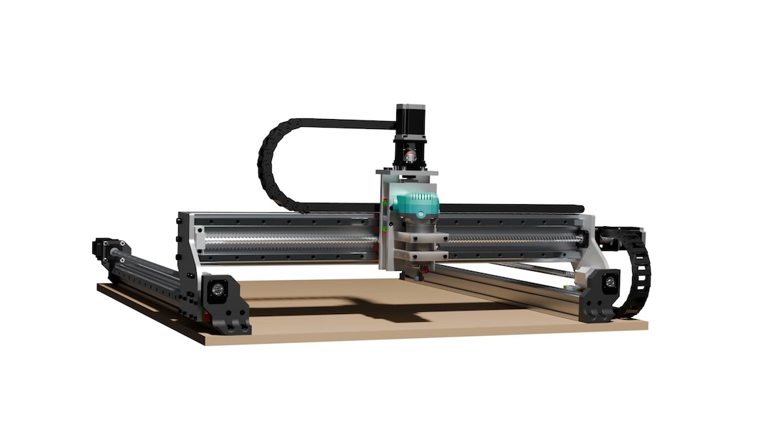 DIY CNC Router Machine Complete Project. Dxf Pdf Stl Files and Drawings ...