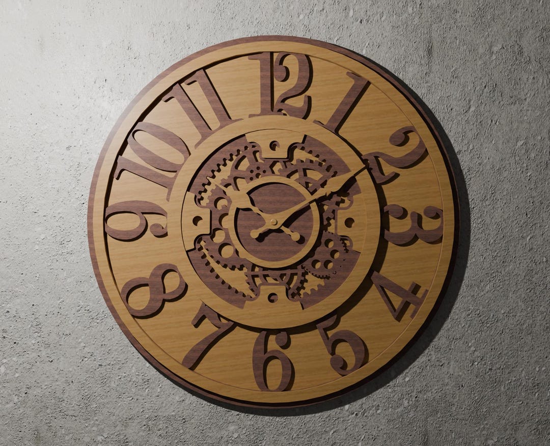 Wall Clock Laser Cut Design – Digital Download - Etsy