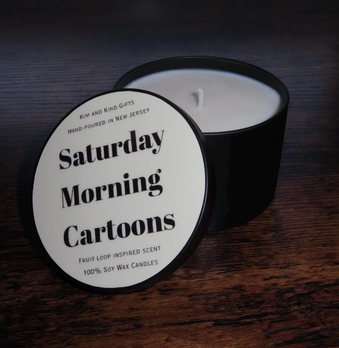 Saturday Morning Cartoons Candle, 100% Soy Wax, Fruit Loop Inspired ...