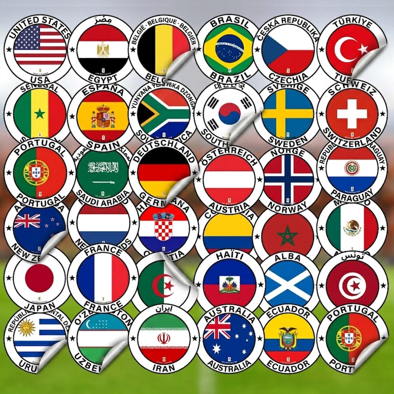 48 WM Teams Sticker | World Cup | All 48 Teams | All Countries ...