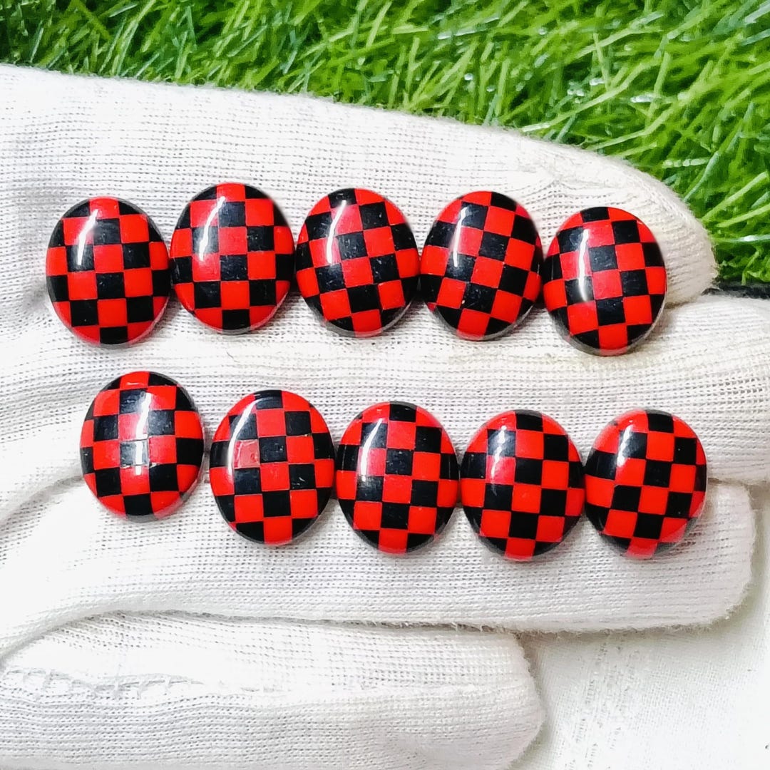 Ultimate Checker Board Cabochon Mix Turquoise Onyx Crystal Synthetic ...