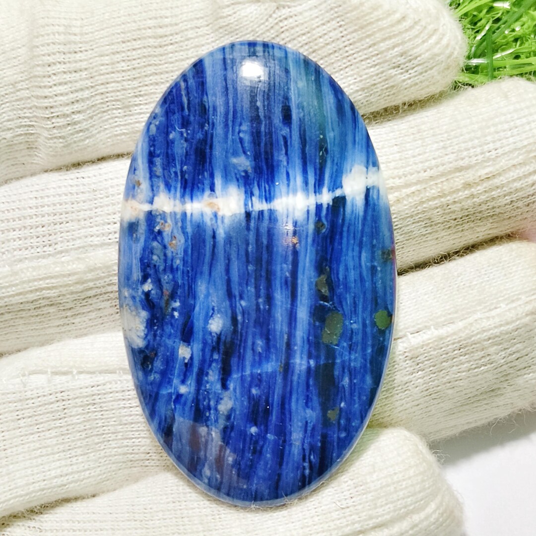 Beautiful Sodalite Cabochon Unique Gemstone Size 52x32x5 Mm Oval Shape ...