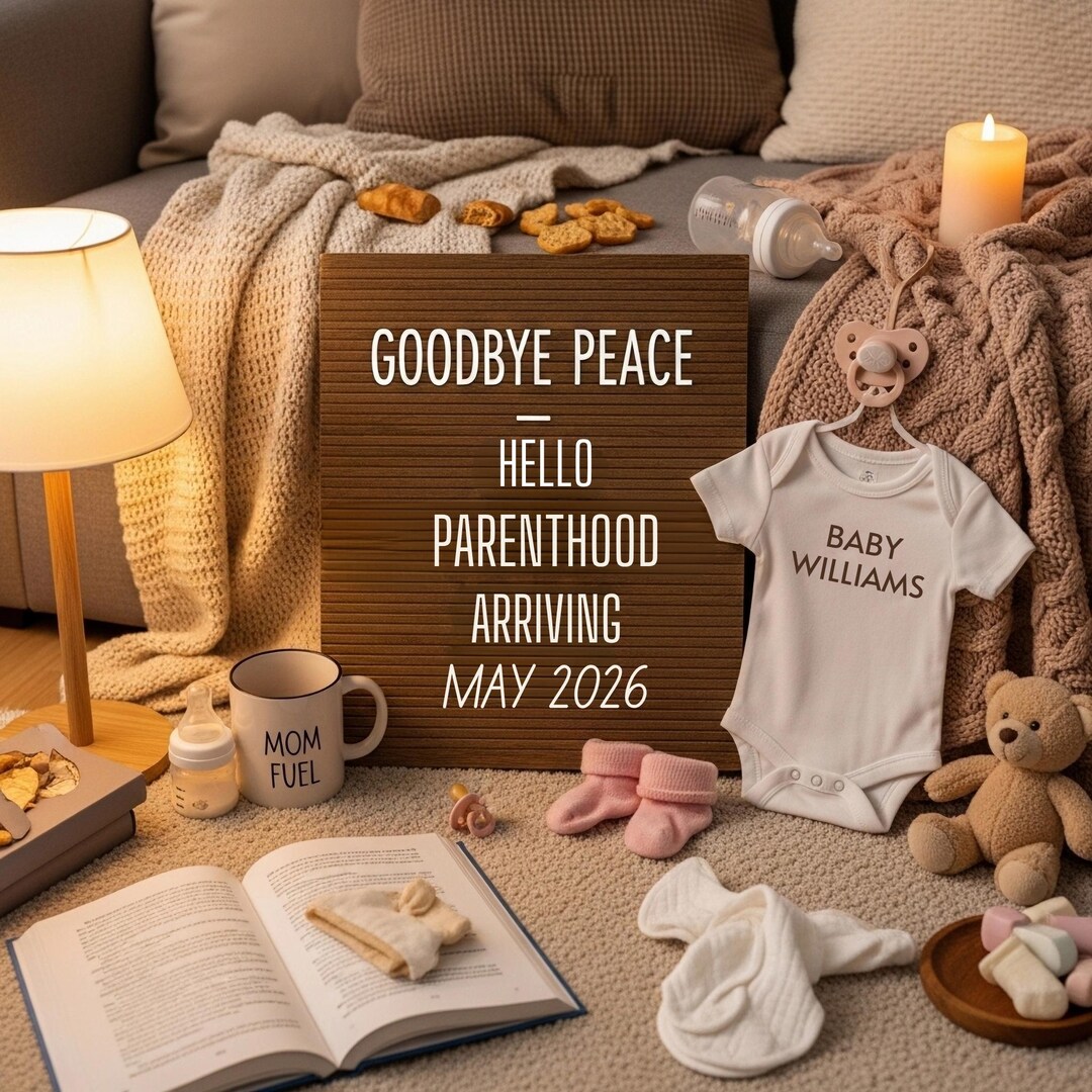 Goodbye Peace Baby Announcement | Real Life Parenthood Reveal | Cozy ...