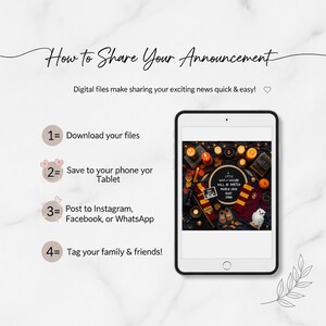 Wizard Digital Pregnancy Announcement, Magical Baby Announcement ...