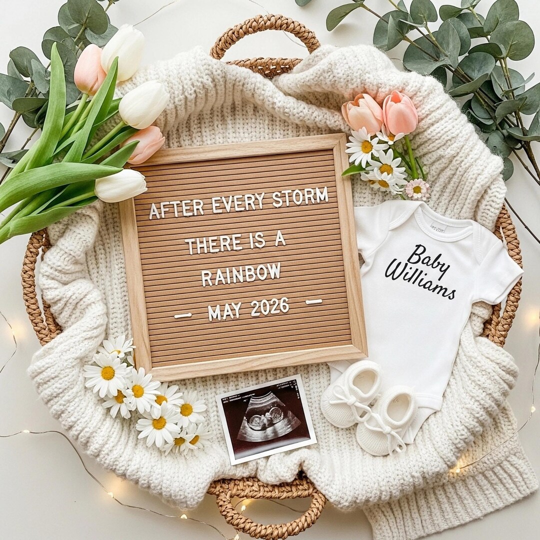 Pregnancy Announcement May 2026, May Baby Announcement Template, Baby ...