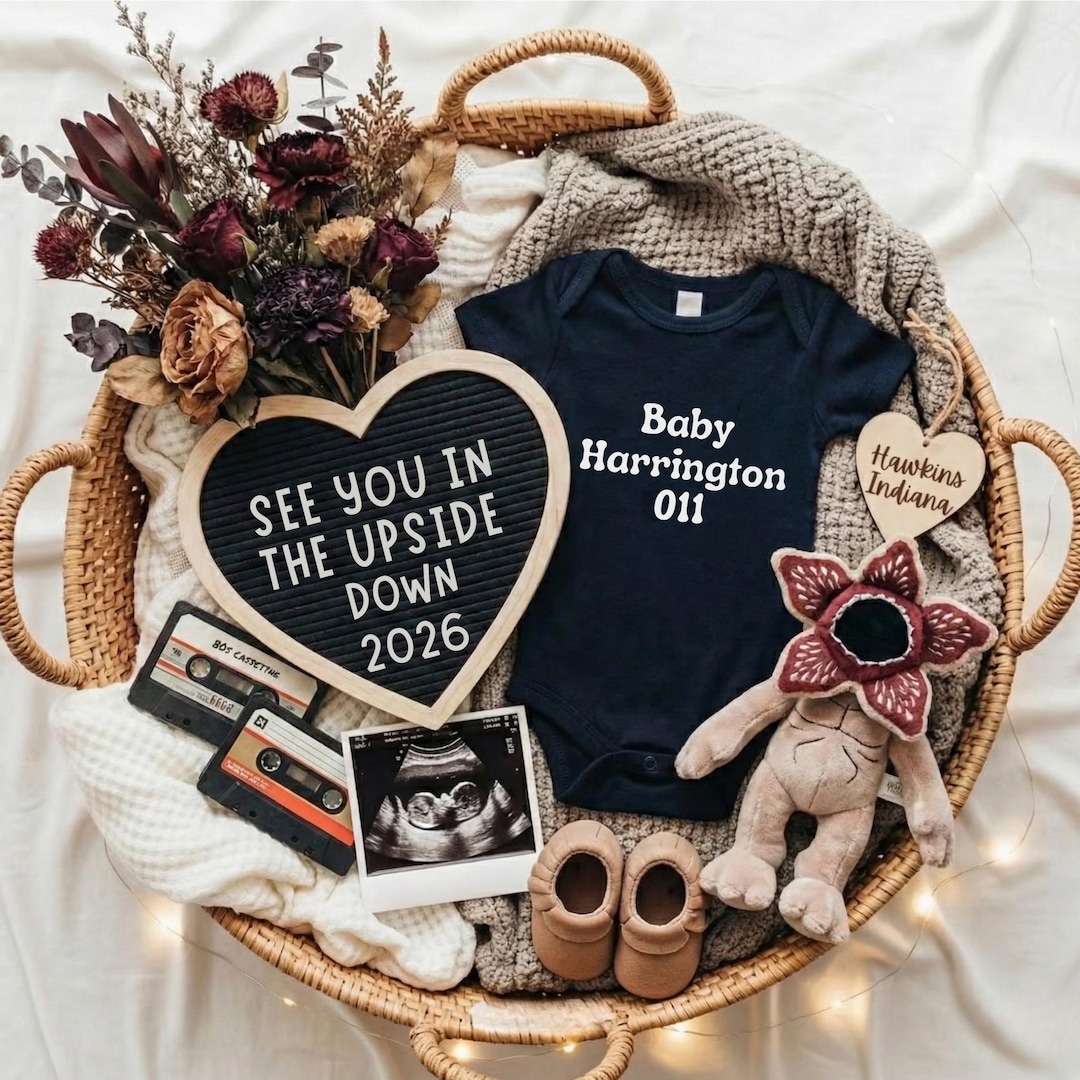Stranger Things Pregnancy Announcement, Baby Announcement Template ...