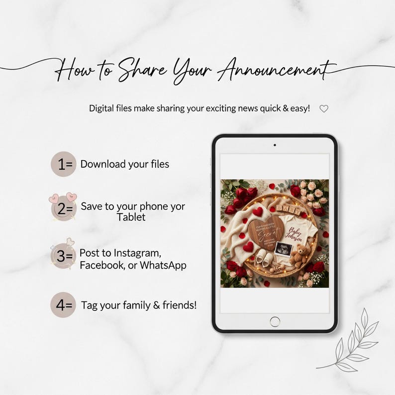 Valentines Day Baby Announcement: Secret Pregnancy Reveal Editable ...