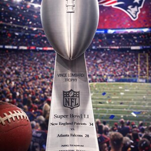 New England Patriots Vince Lombardi Trophy Replica - All 6 Super Bowl ...