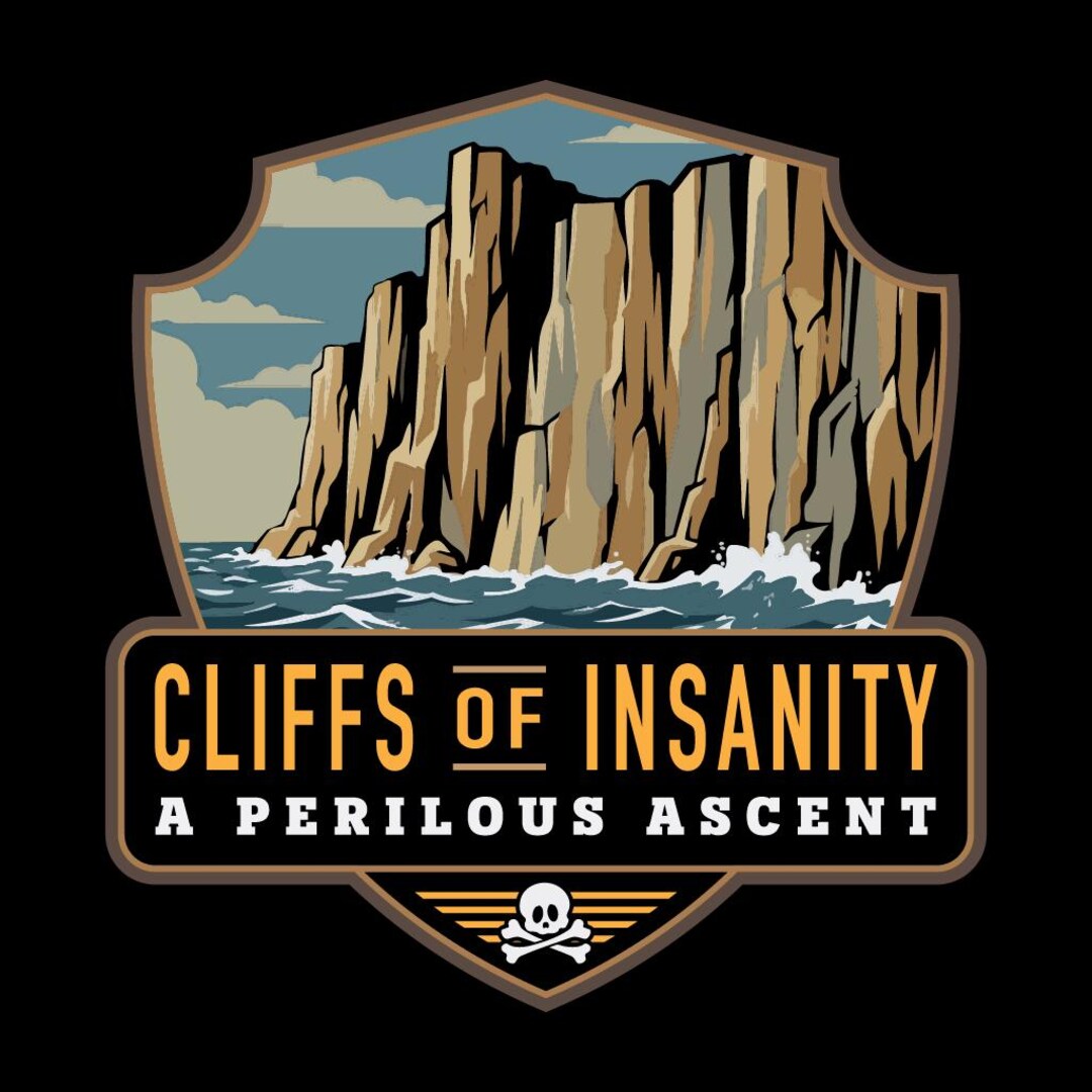 Cliffs of Insanity Shirt – A Perilous Ascent Cinematic Parody T-shirt ...