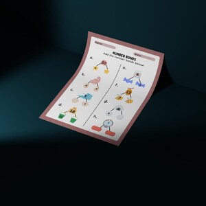 Cute Number Bonds Worksheet | Illustrated Math Activity for Kids ...