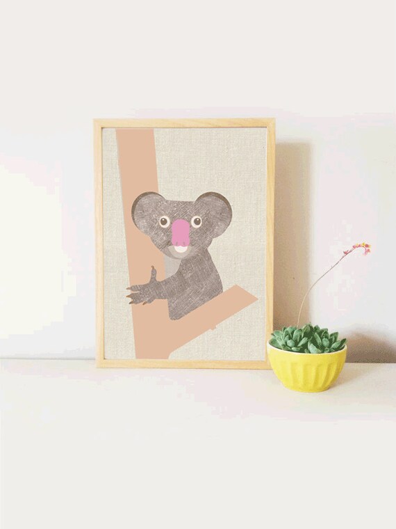 Koala Printable Printable Wall Art Nursery Wall Art Kids | Etsy