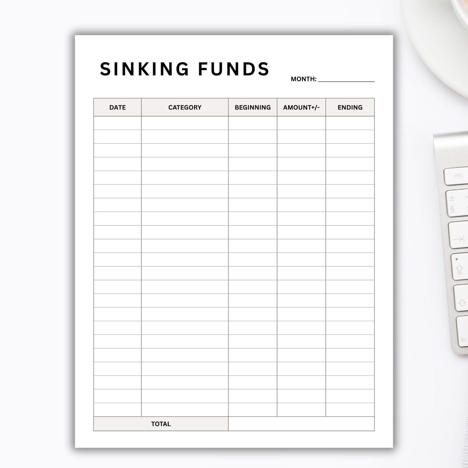 Sinking Funds Tracker Printable, Sinking Fund Envelopes, Editable ...