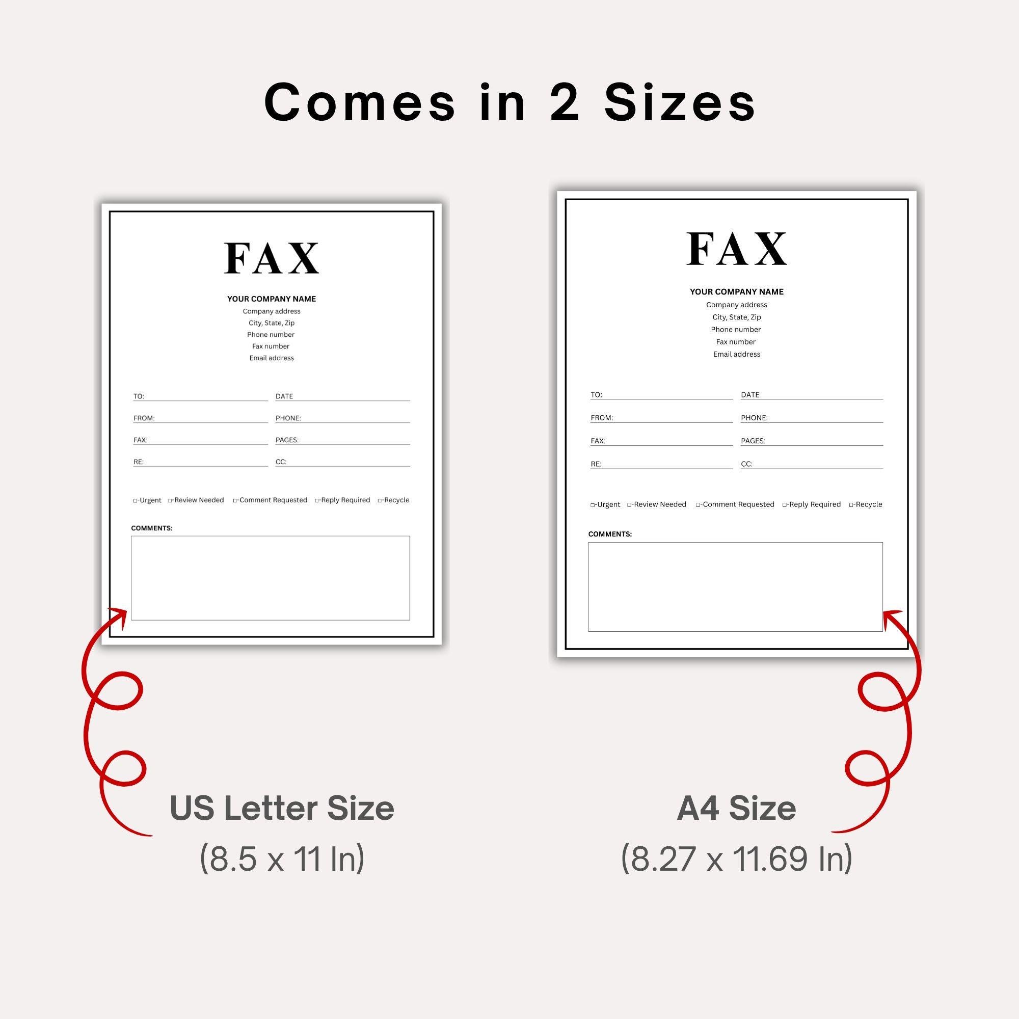 Fax Cover Sheet Editable, Fax Sheet, Fax Cover Template, Personal Fax ...