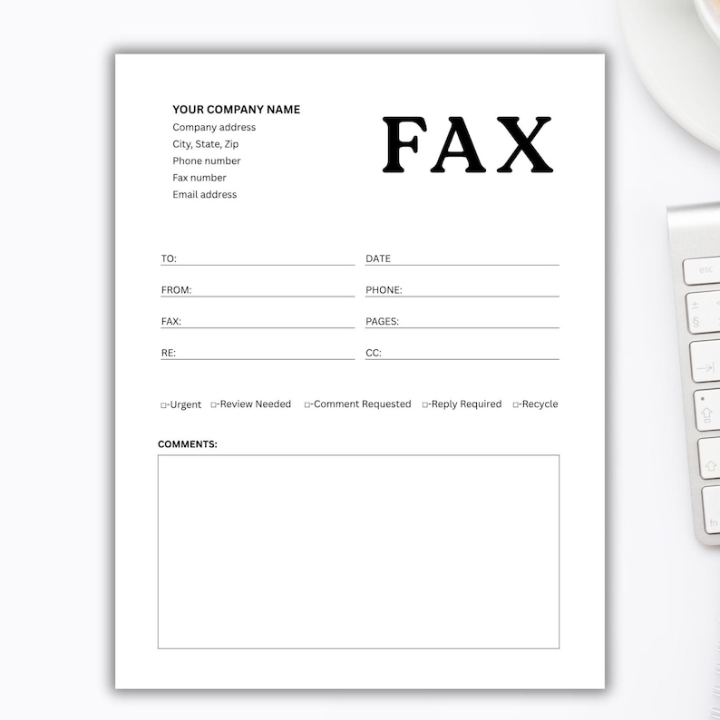 Fax Cover Sheet Editable, Fax Sheet, Fax Cover, Personal Fax Cover ...
