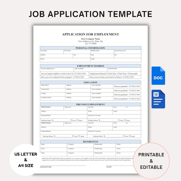 Employment Application - Etsy