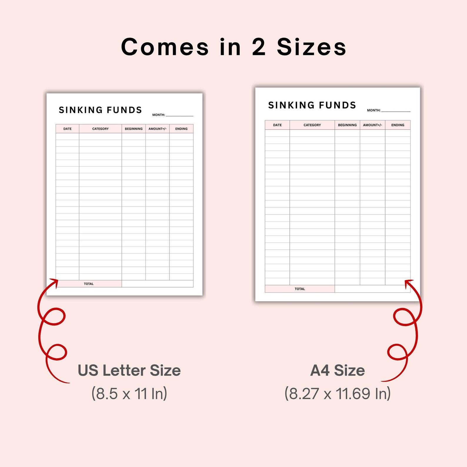 Sinking Funds Tracker Printable, Sinking Fund Envelopes, Editable ...