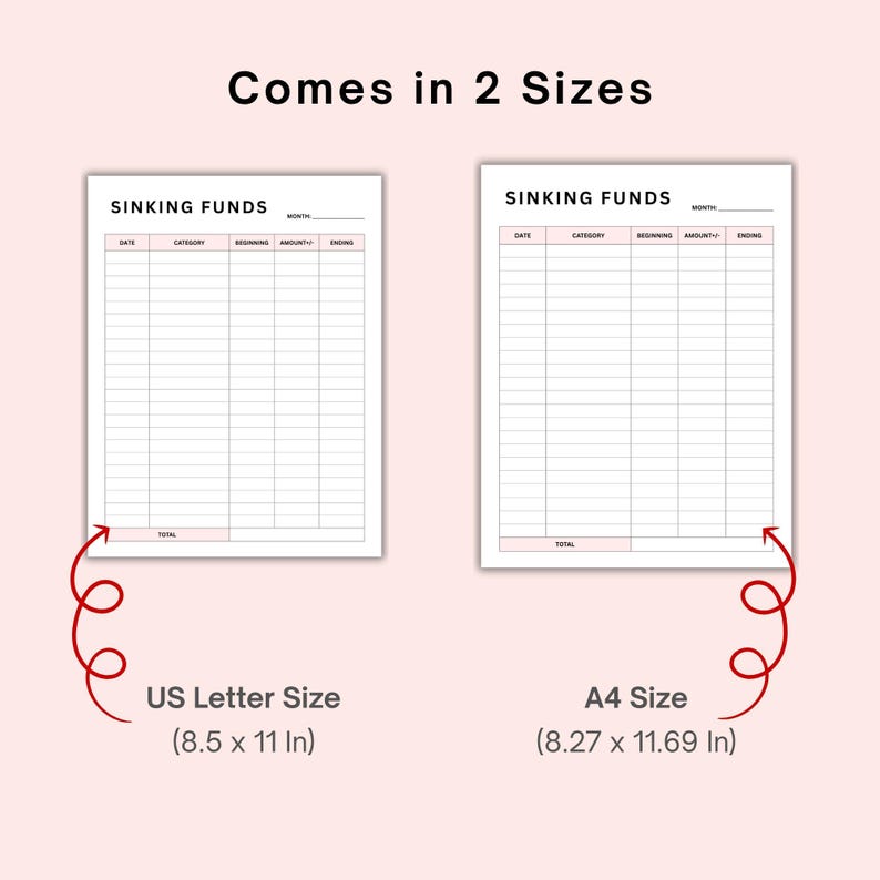 Sinking Funds Tracker Printable, Sinking Fund Envelopes, Editable ...