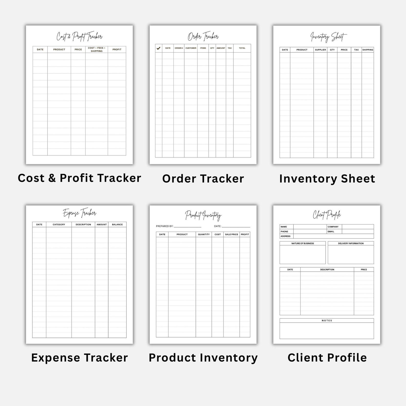 Editable Order Form Templates: Small Business Invoice, Canva (US Letter ...