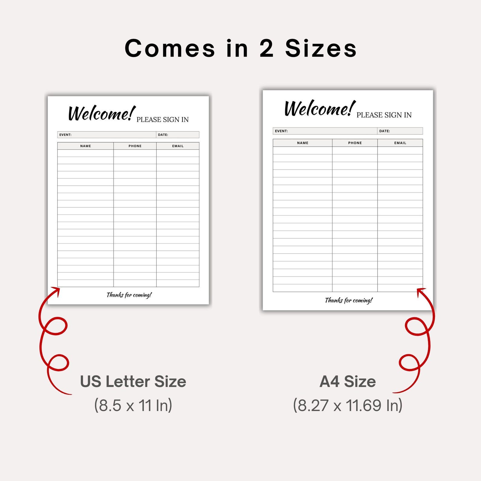 Printable Sign-in Sheet Template: Open House, Meeting, Realtors (canva ...