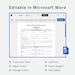Editable Job Application Template: Microsoft Word, US Letter & A4 ...