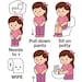 Printable Girl Potty Routine Chart – Visual Bathroom Routine for ...