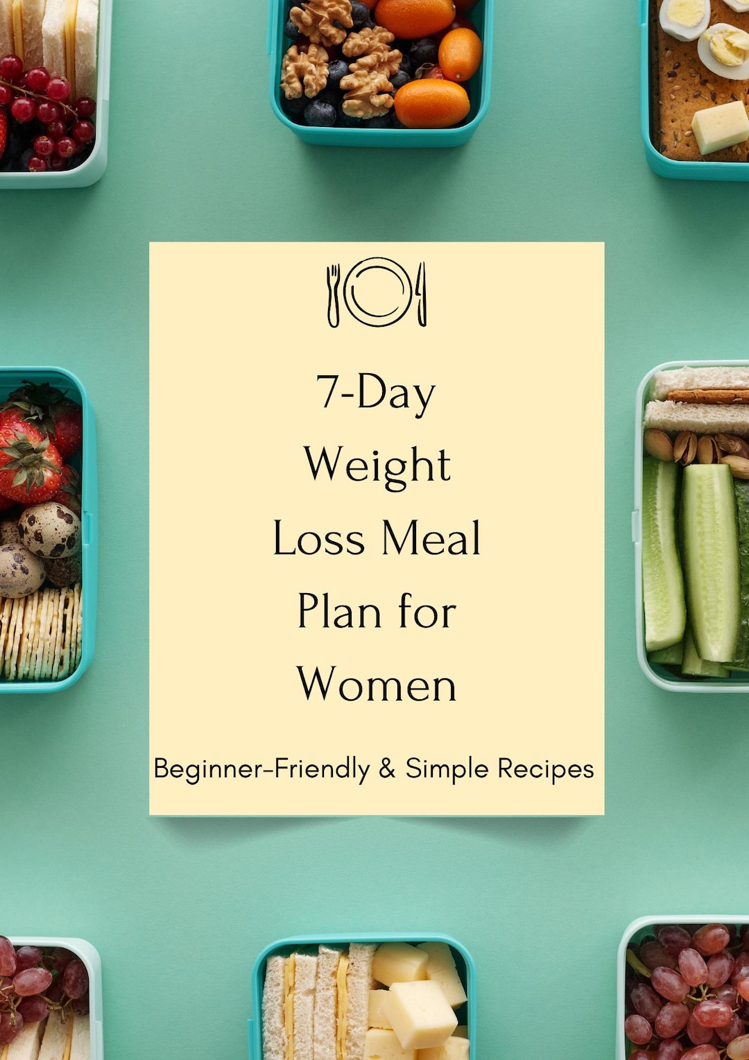 7-day Weight Loss Meal Plan for Women | Healthy Recipes | Printable PDF ...