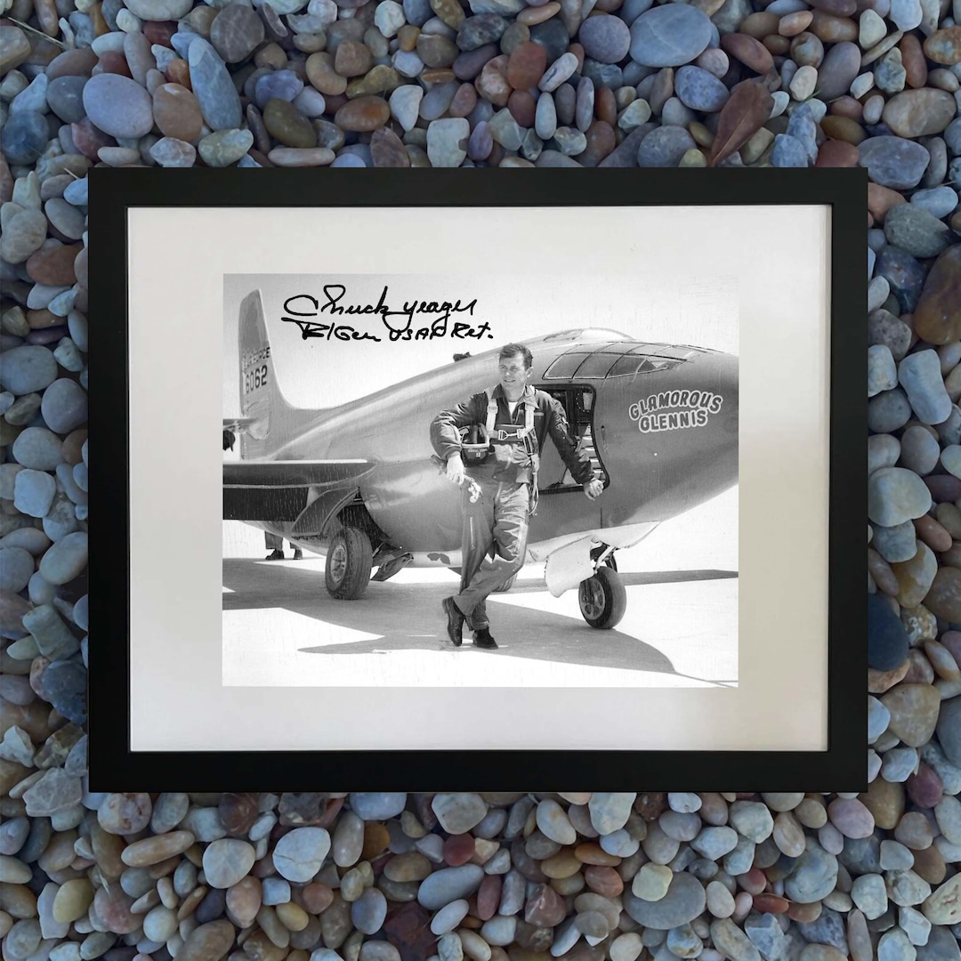 CHUCK YEAGER Autographed Signed Print - First Man to Break the Sound ...