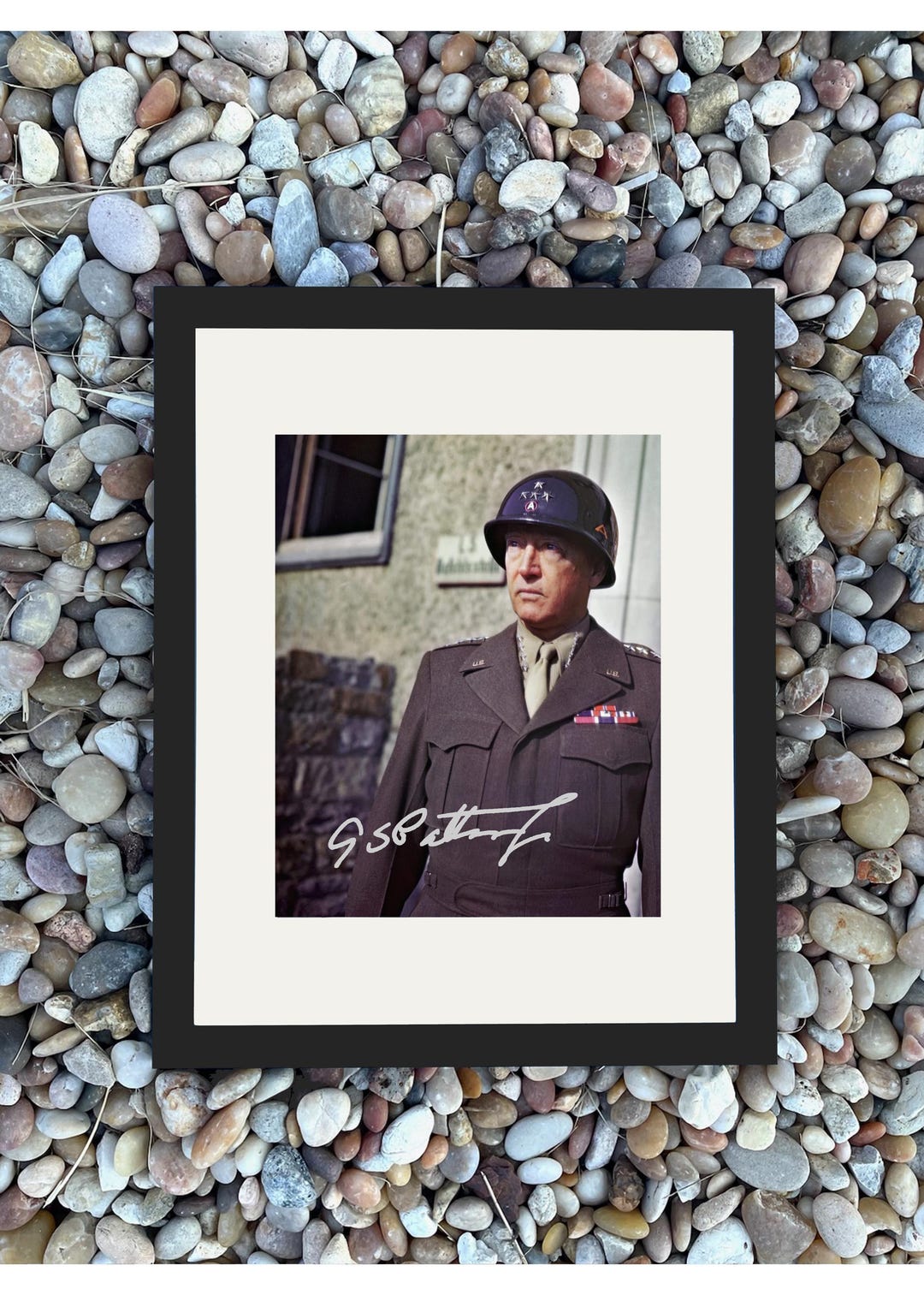 George S. Patton Autograph Reprint Poster Print | WWII General ...