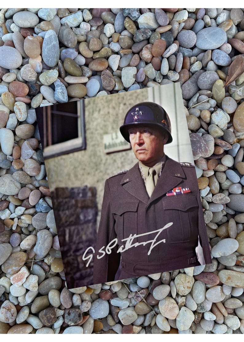 George S. Patton Autograph Reprint Poster Print | WWII General ...