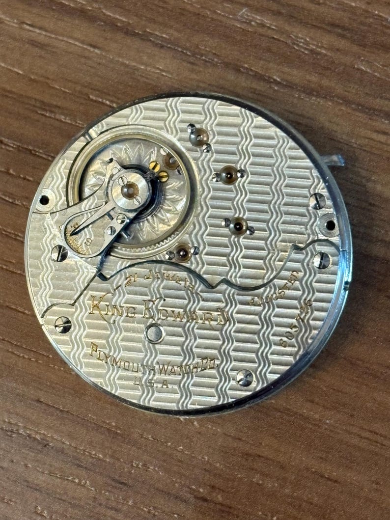 Plymouth King Edward Pocket Watch Movement 21 Jewels - Etsy