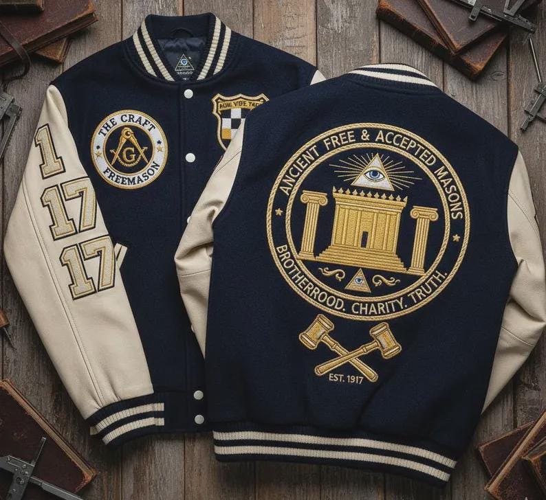 Masonic Varsity Jacket | Ancient Free & Accepted Masons, - Etsy
