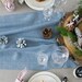 Blue Silver Linen Table RUNNER Metallic Table Decor Sparkly Christmas ...