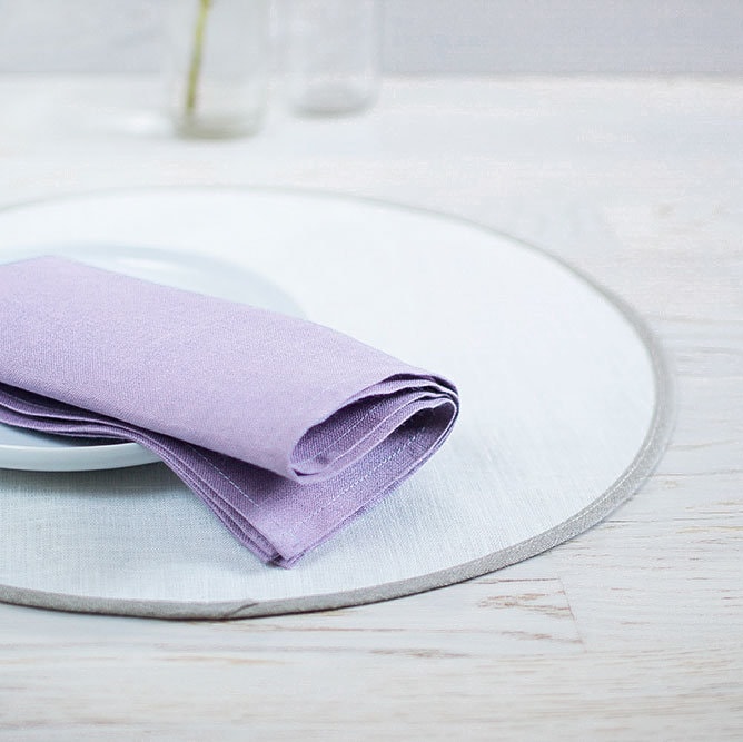 Lavender linen napkins cloth Dinner set of 2 4 6 8 10 | Etsy