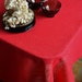 Red Linen Tablecloth Rustic Long Table Cloth Christmas Vegan Table ...