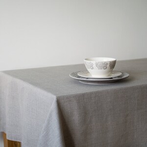 Natural Linen Rectangle Tablecloth Wedding Dinner Long Table Decor Gray ...