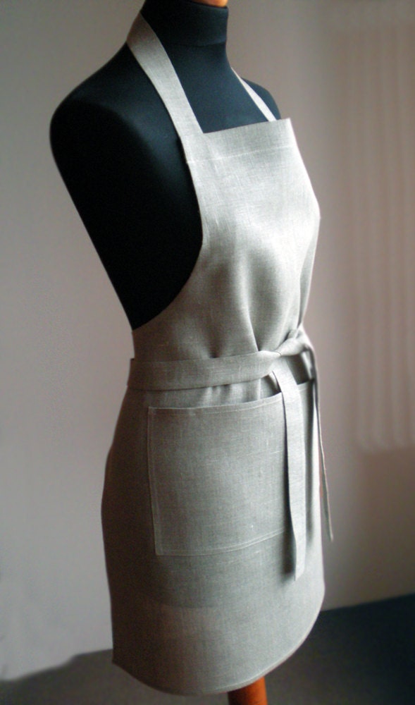 Set Linen Apron and Kitchen Towels Unisex Full Apron Foodie - Etsy