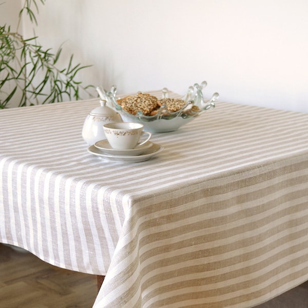 Striped Tablecloth - Etsy