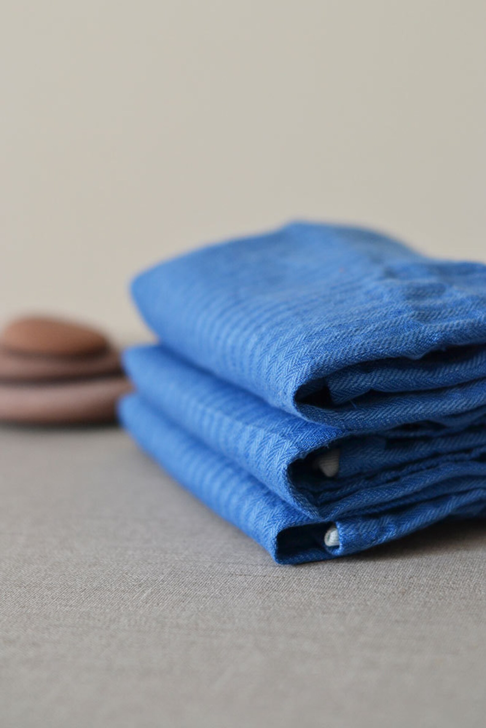Blue Linen Towels Men Linen Towels Striped Blue Linen Bath | Etsy