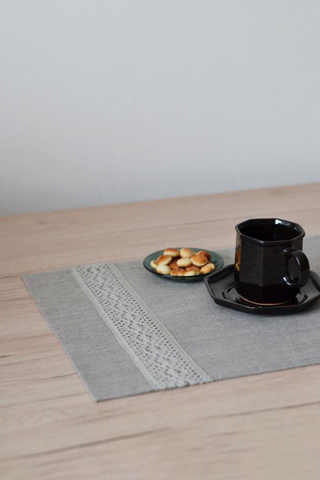 Linen Placemats Summer Dinner Set 4 Table Mats Natural Tan Linen Table ...
