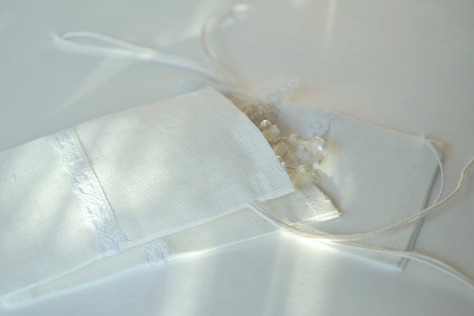 White Linen Bags Wedding Favor Bags Wedding Gift Bags Sets 10 - Etsy