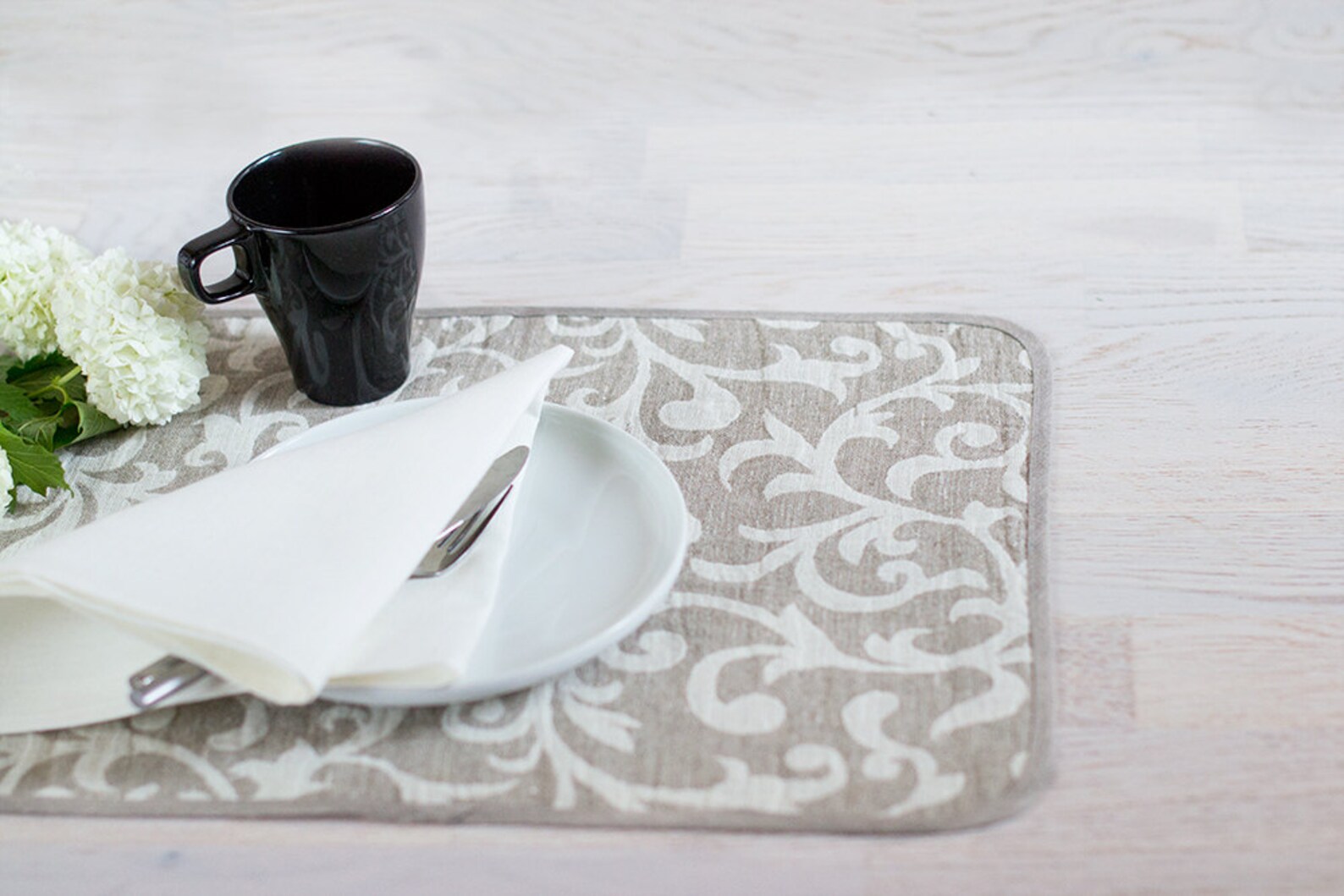 Natural Linen Placemats Reversible off White Table Mats Dinner - Etsy
