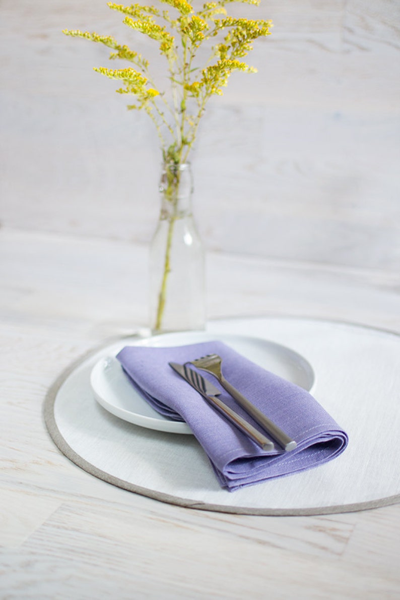 Lavender linen napkins Wedding party decor napkins Set 4 6 | Etsy