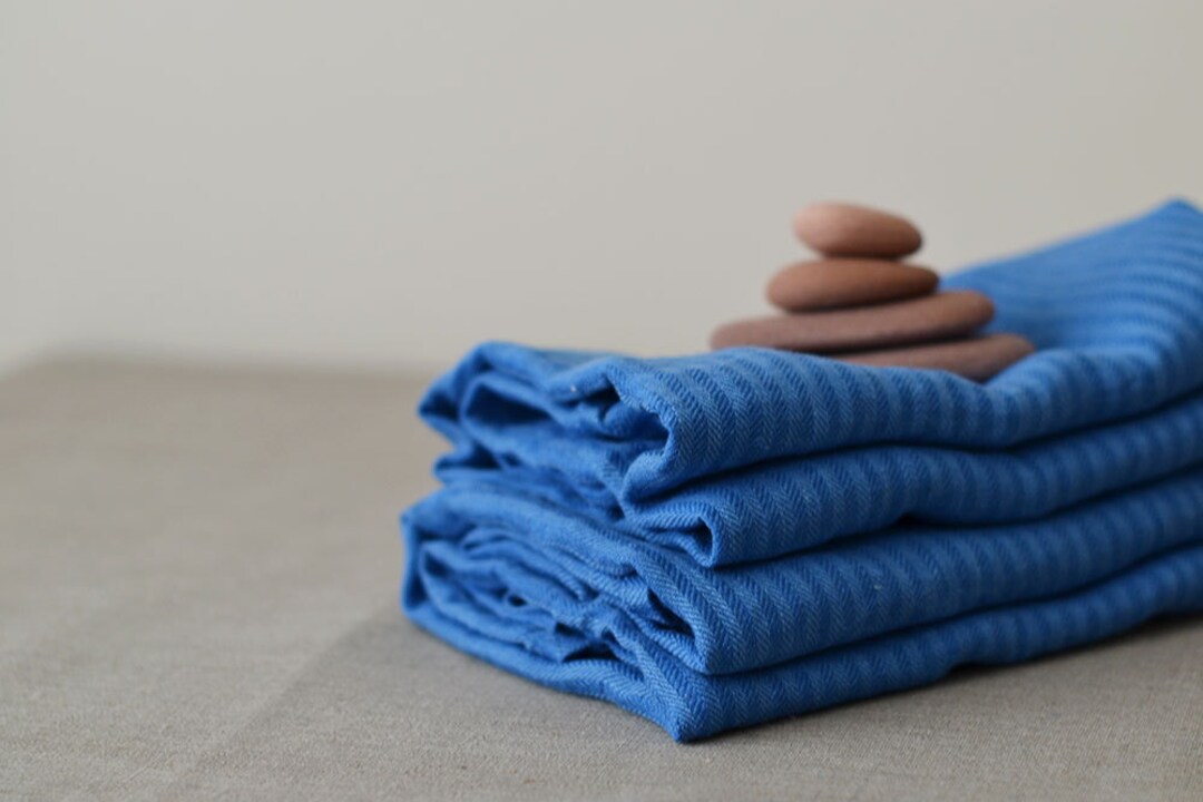 Blue Linen Towels Men Linen Towels Striped Blue Linen Bath Towels Pre ...