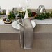 White Silver Linen Table RUNNER Christmas Metallic Table Scapes Wedding ...