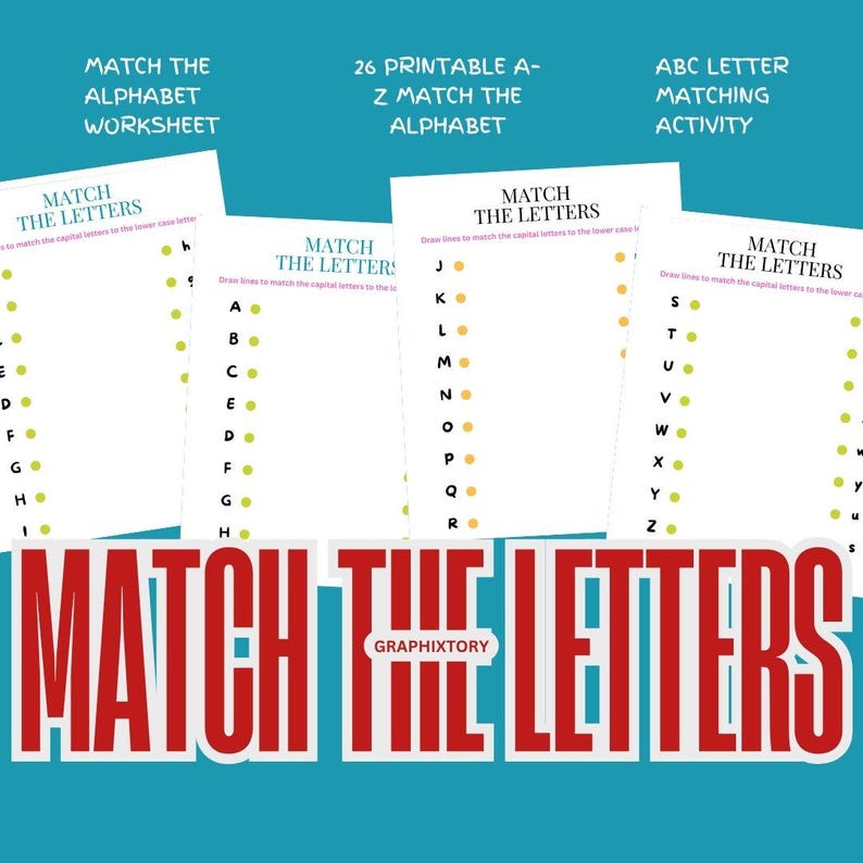Match the Alphabet Worksheet | A-Z Letter Matching Printable ...