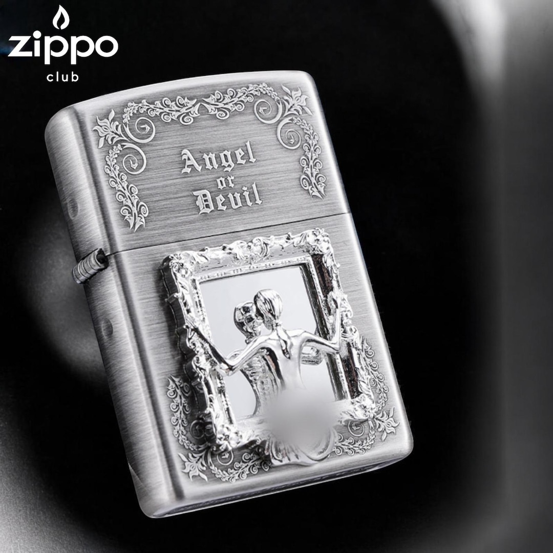 Vintage Oil Lighter – Angel or Devil Design, Windproof Metal Lighter ...