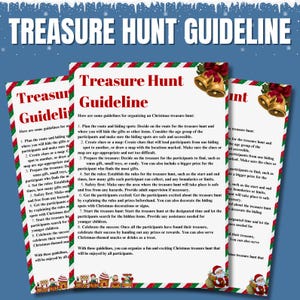 Indoor Christmas Treasure Hunt, Xmas Scavenger Hunt, Christmas Activity ...