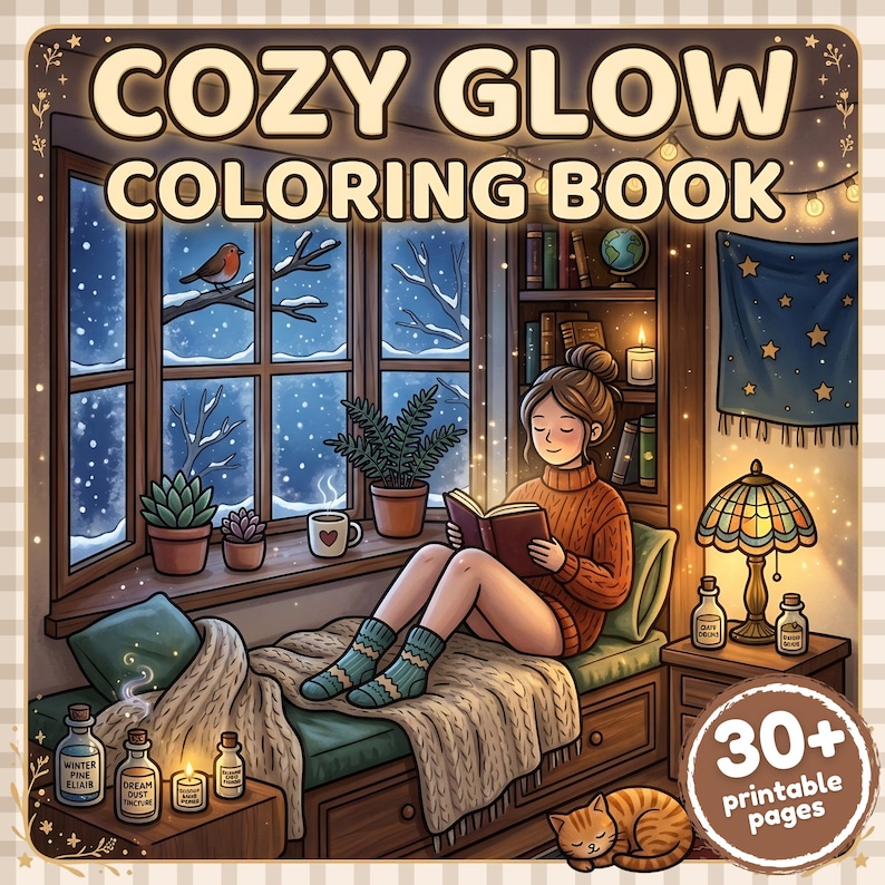 Coloring Book, Cozy Glow Printable Pages, 30 Plus Page PDF, A4 and US ...