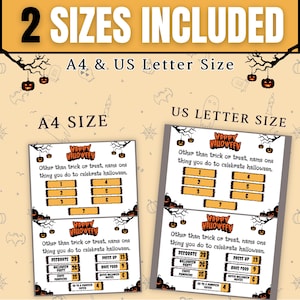 Family Feud Game - Halloween, 50+ Printable Question Cards With Score ...